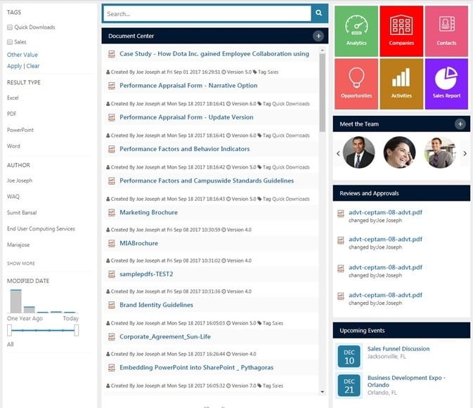 Leverage Microsoft Content Services with Dock Intranet